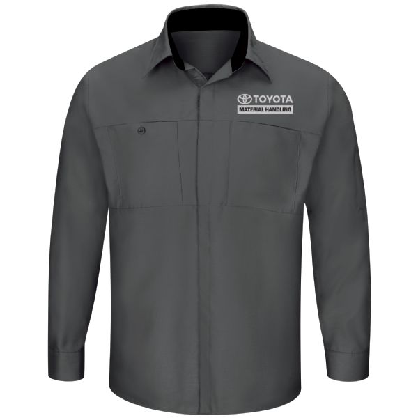 Toyota® Material Handling Men's Long Sleeve Performance Plus Shop Shirt ...